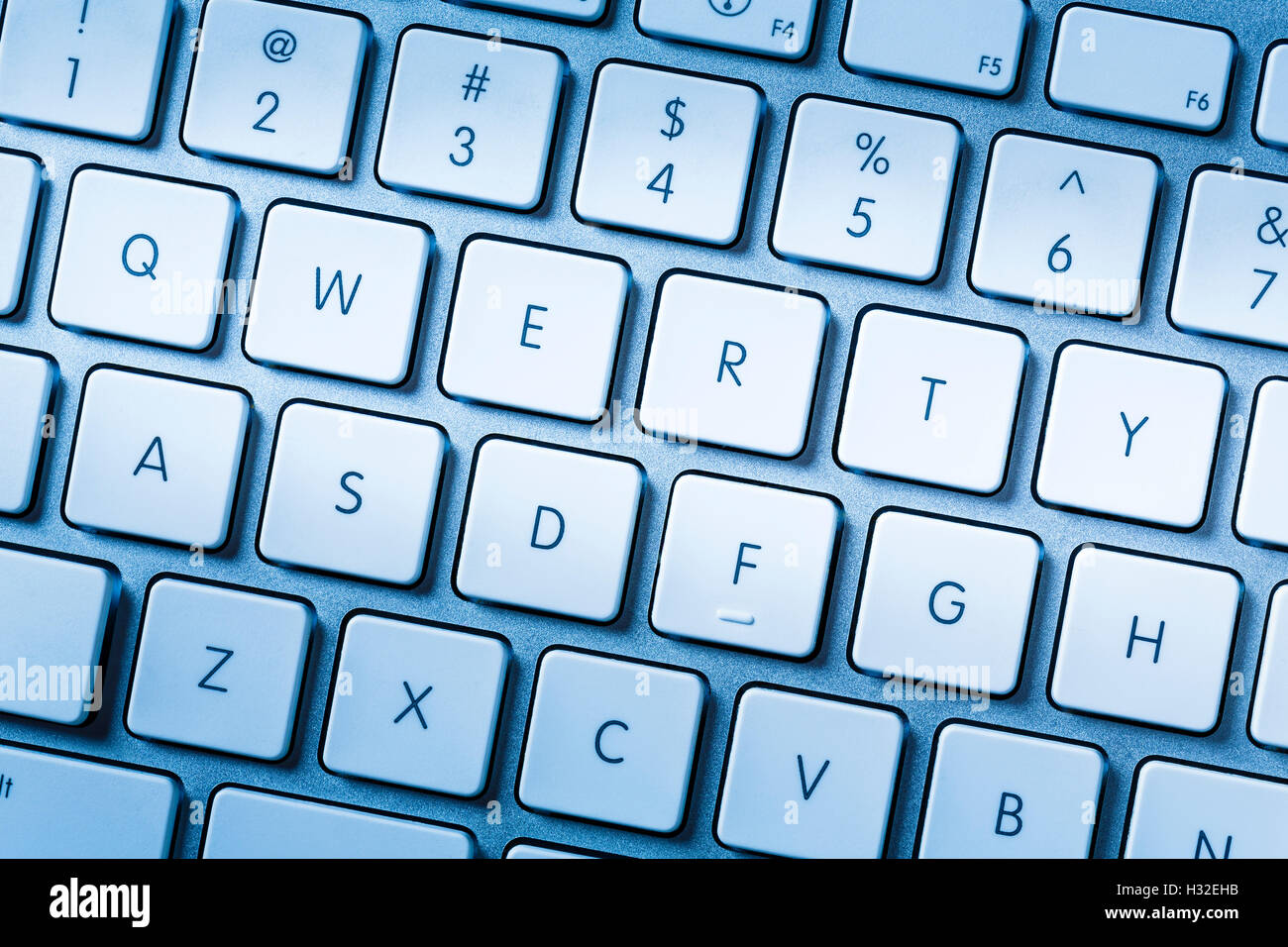 Close up of QWERTY keys on computer keyboard Stock Photo - Alamy