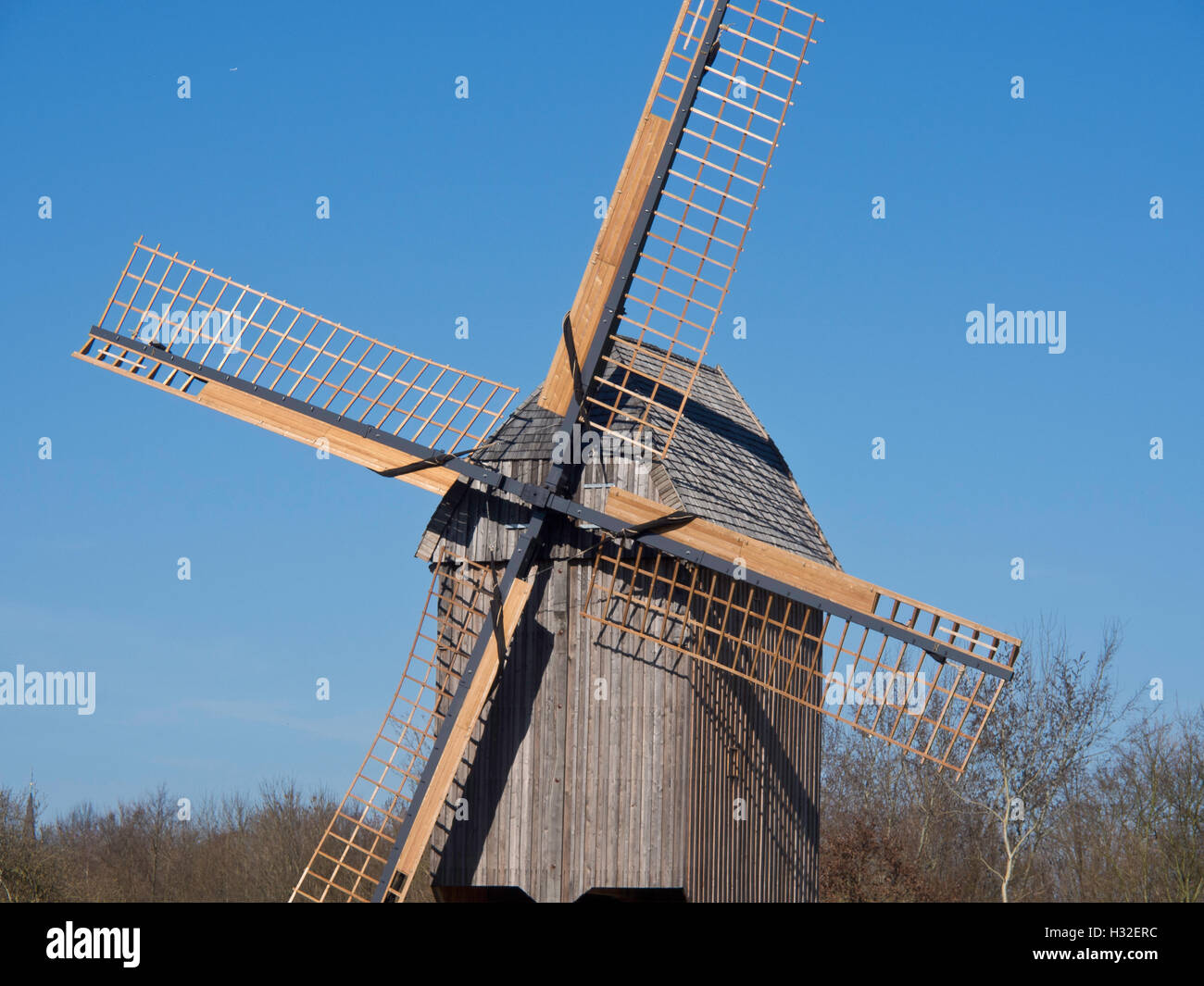 windmill in germany Stock Photo - Alamy