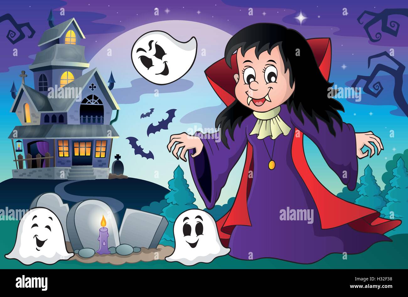 Vampire girl theme image 4 - eps10 vector illustration Stock Vector ...