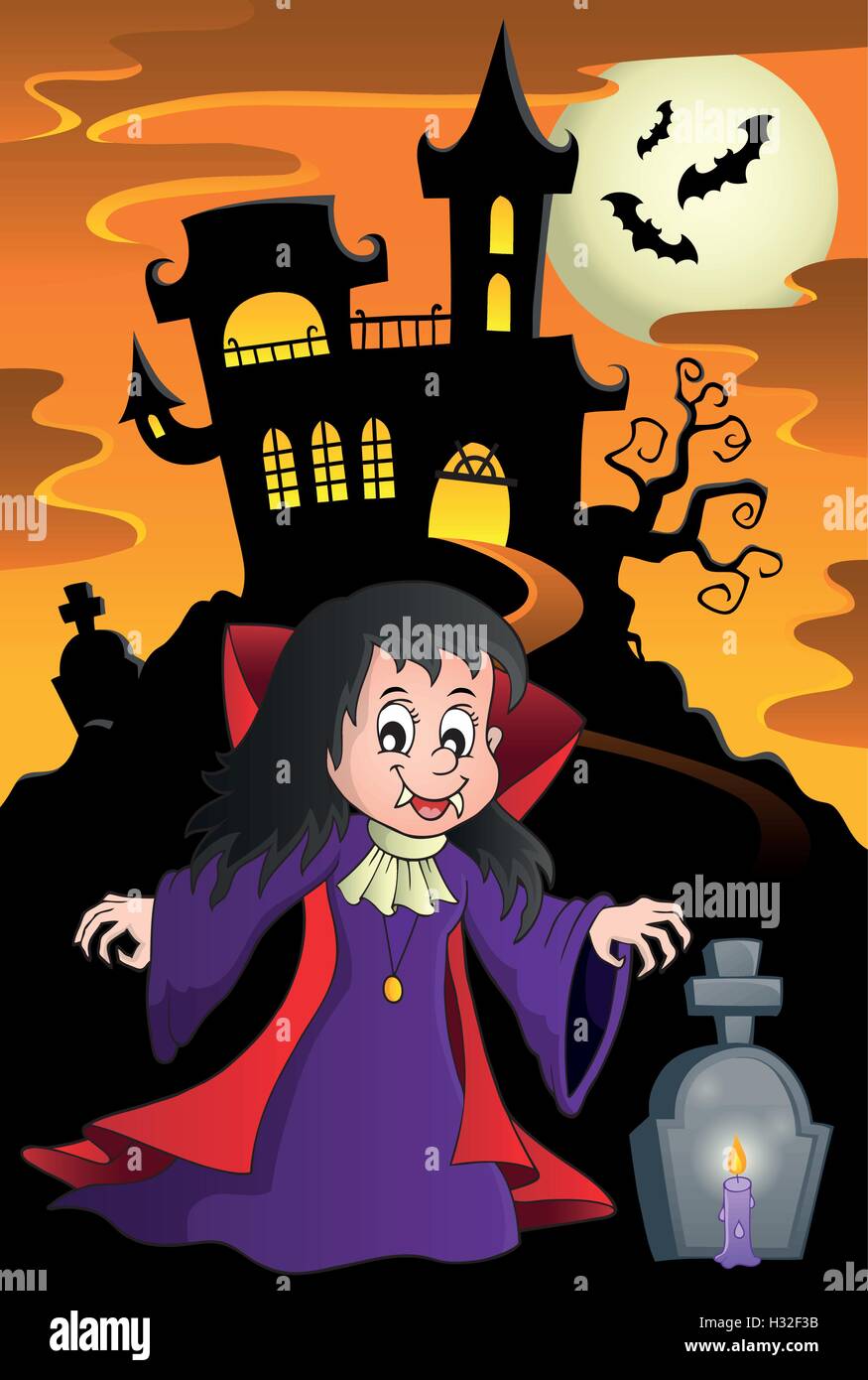 Vampire girl theme image 5 - eps10 vector illustration Stock Vector ...