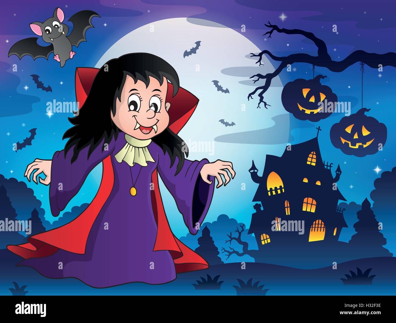 Vampire girl theme image 7 - eps10 vector illustration Stock Vector ...
