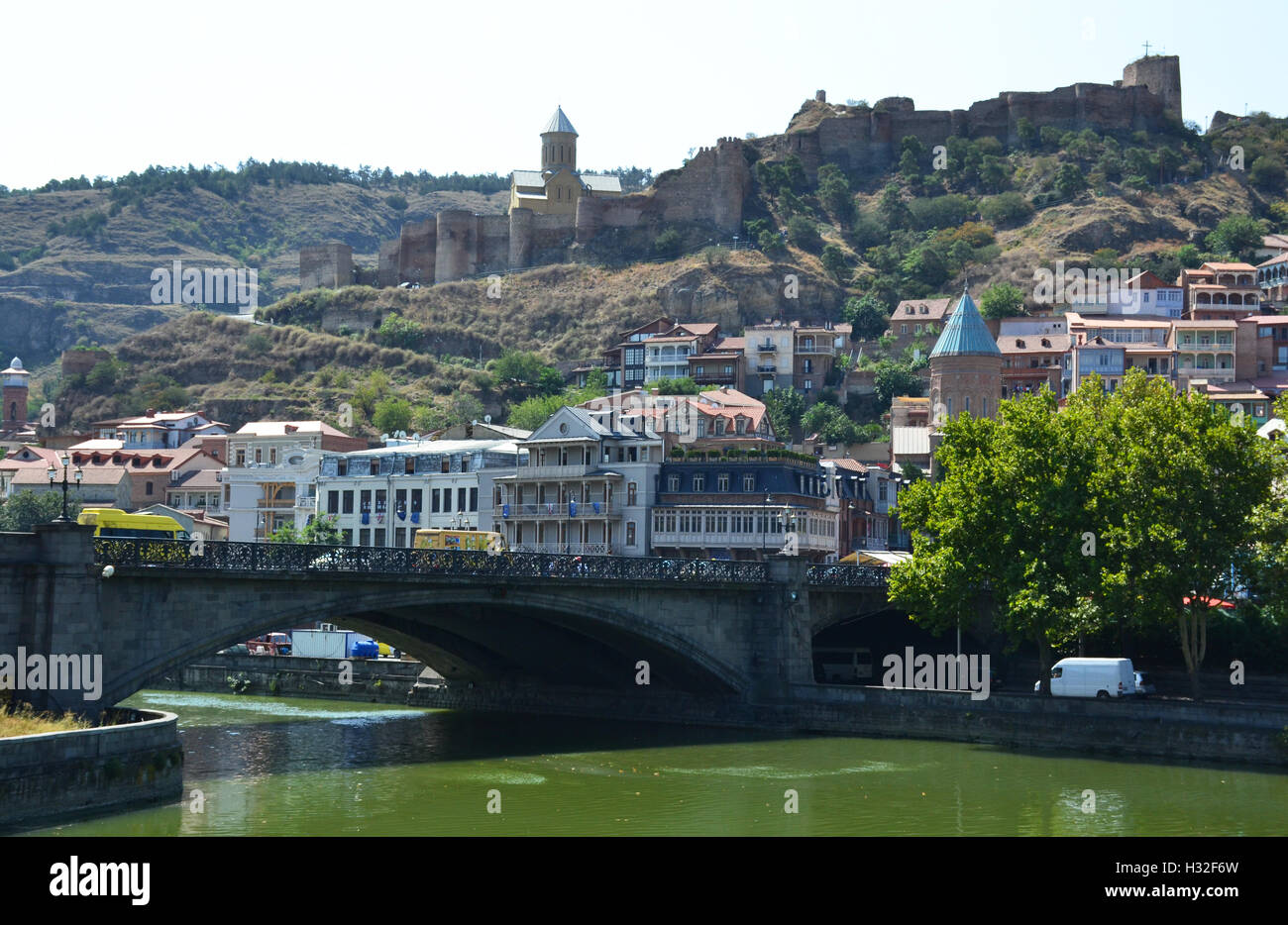 Old buildings in Tbilisi Old town Sololaki Stock Photo - Alamy