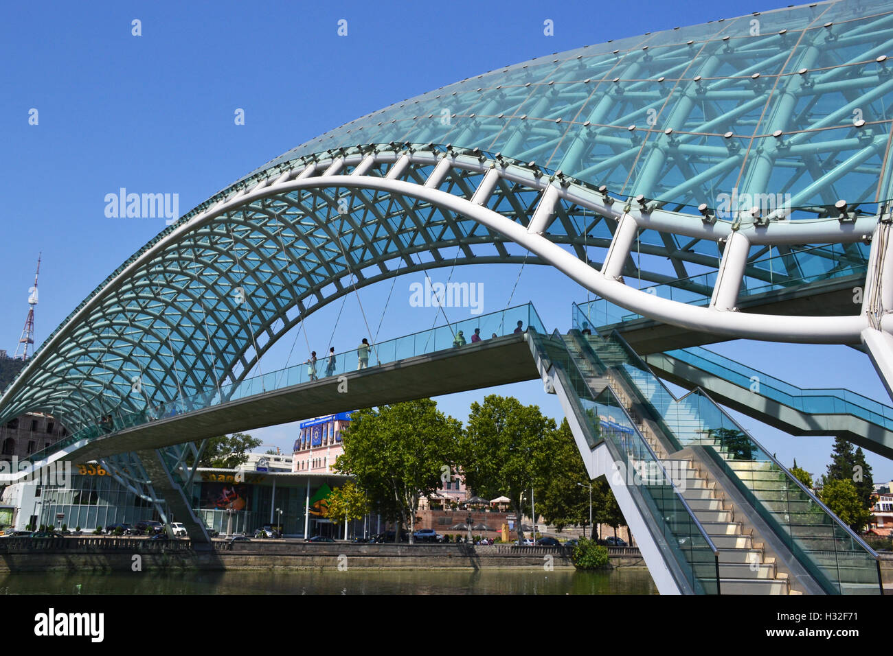 Bridge of Peace in Tbilisi, Georgia Stock Photo - Alamy