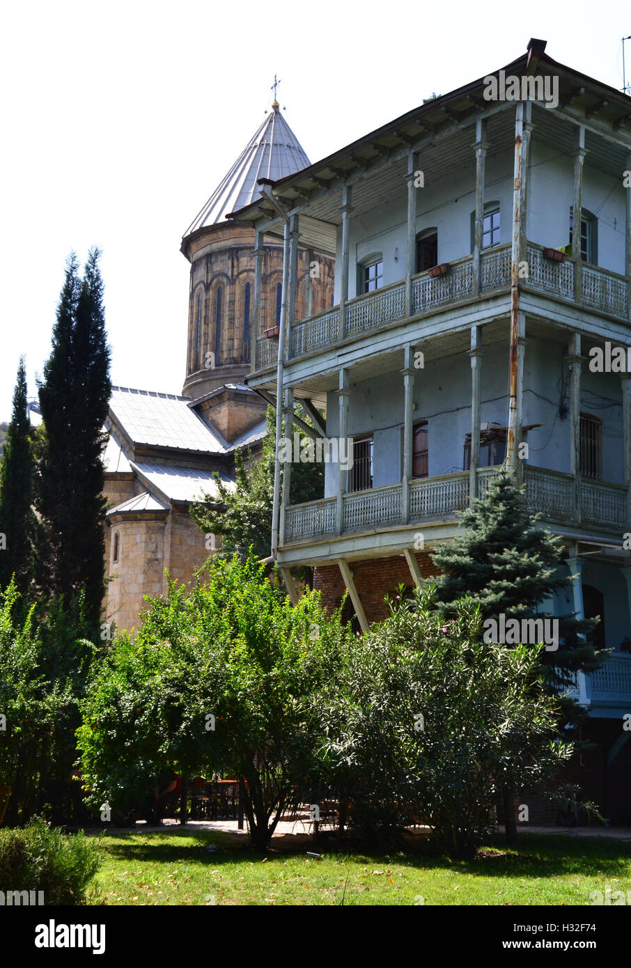 Old buildings in Tbilisi Old town Sololaki Stock Photo - Alamy