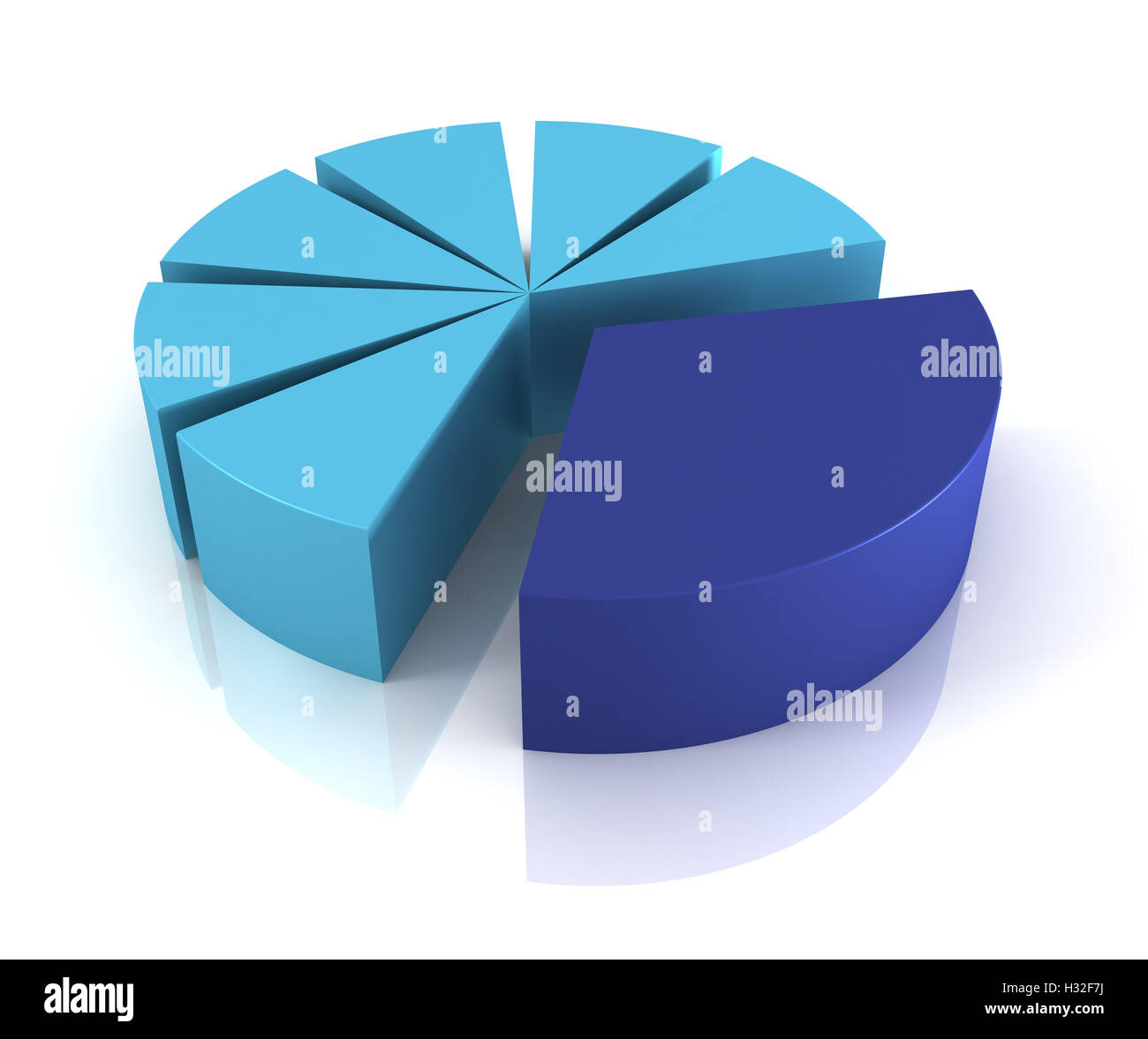 pie chart 3d illustration Stock Photo - Alamy
