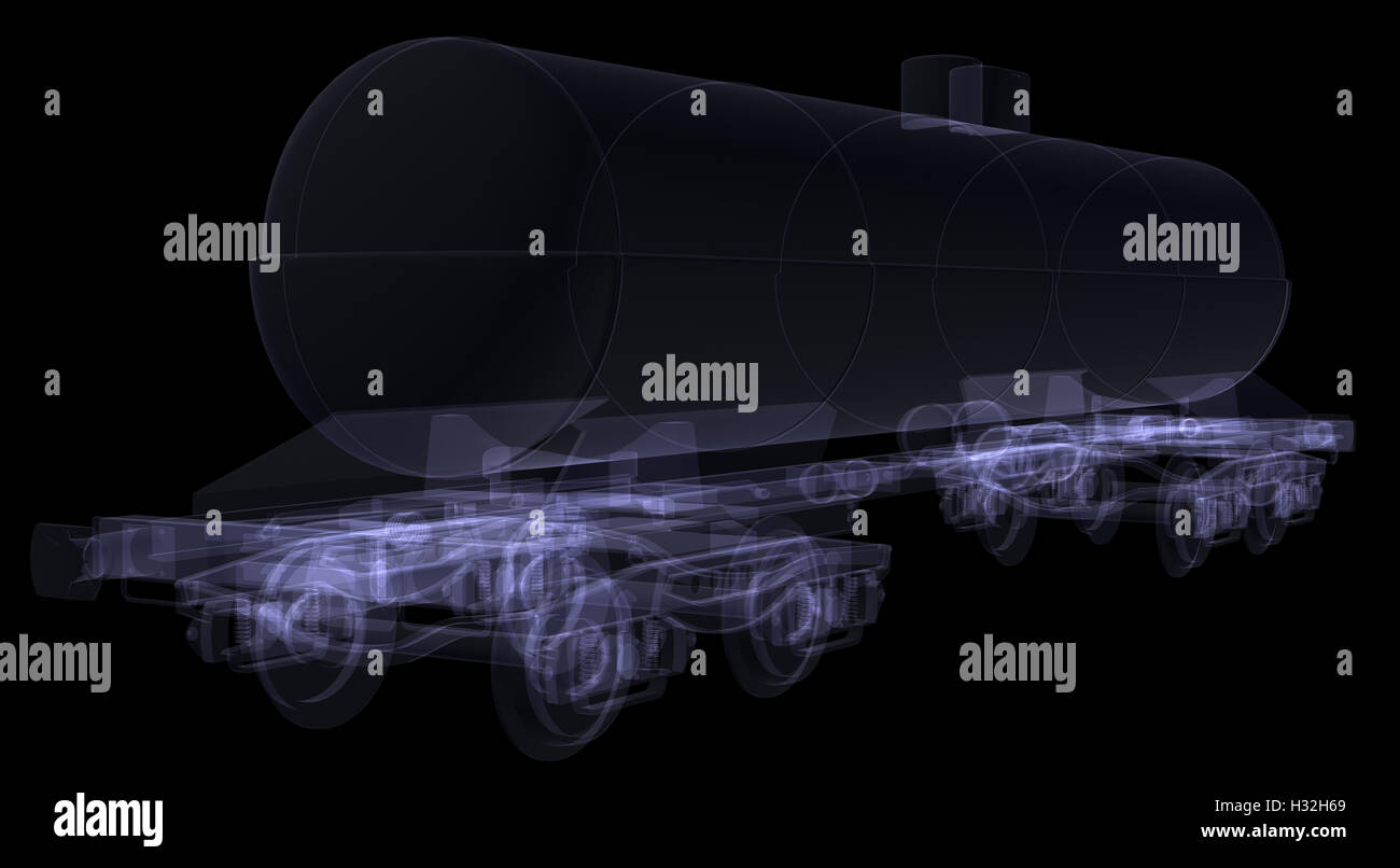 Railway tank. X-ray render Stock Photo - Alamy