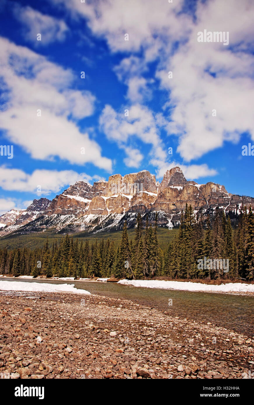 Castle Mountain in Banff National Park Canada Stock Photo - Alamy