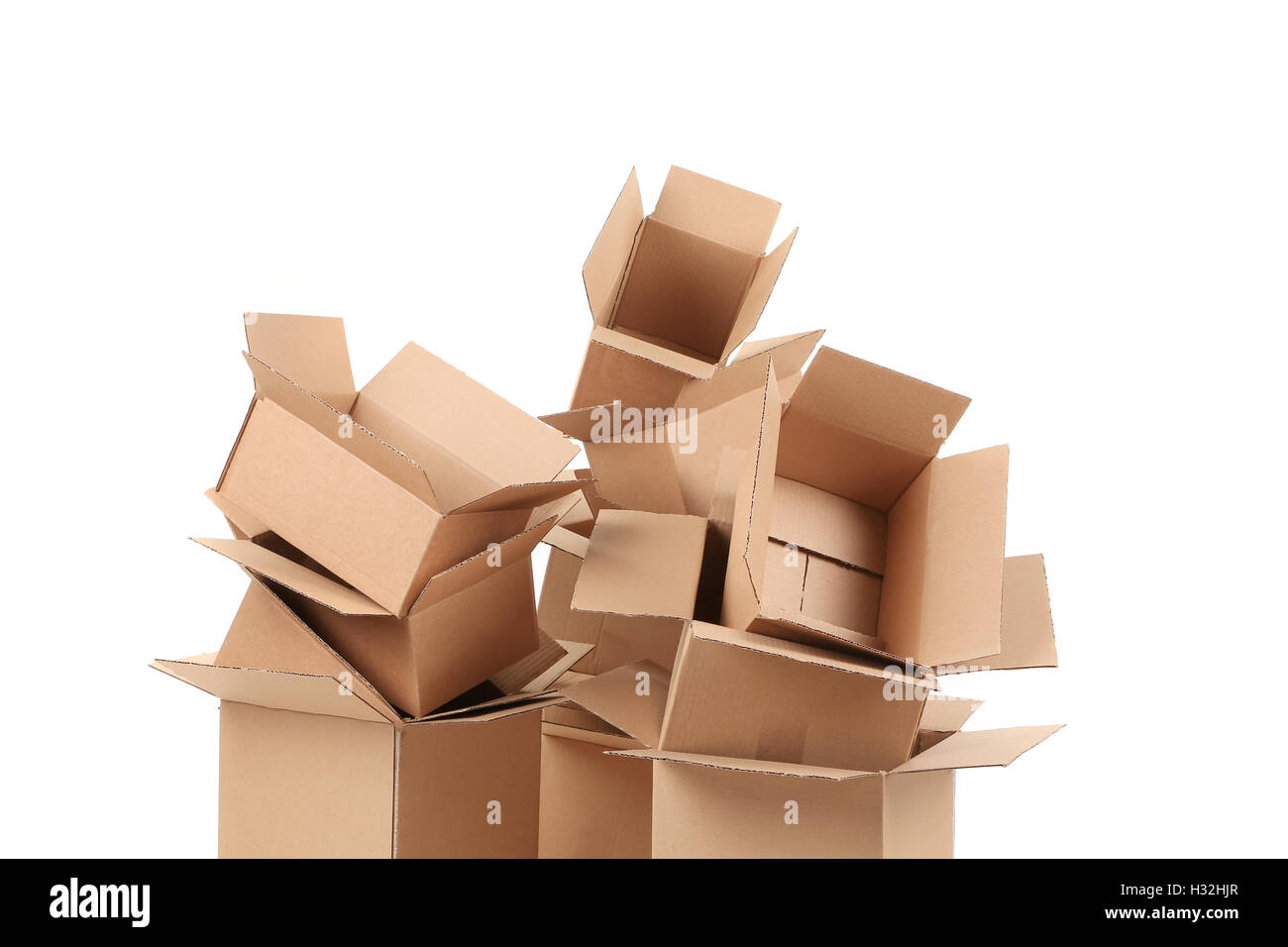 Stack of empty boxes Stock Photo - Alamy