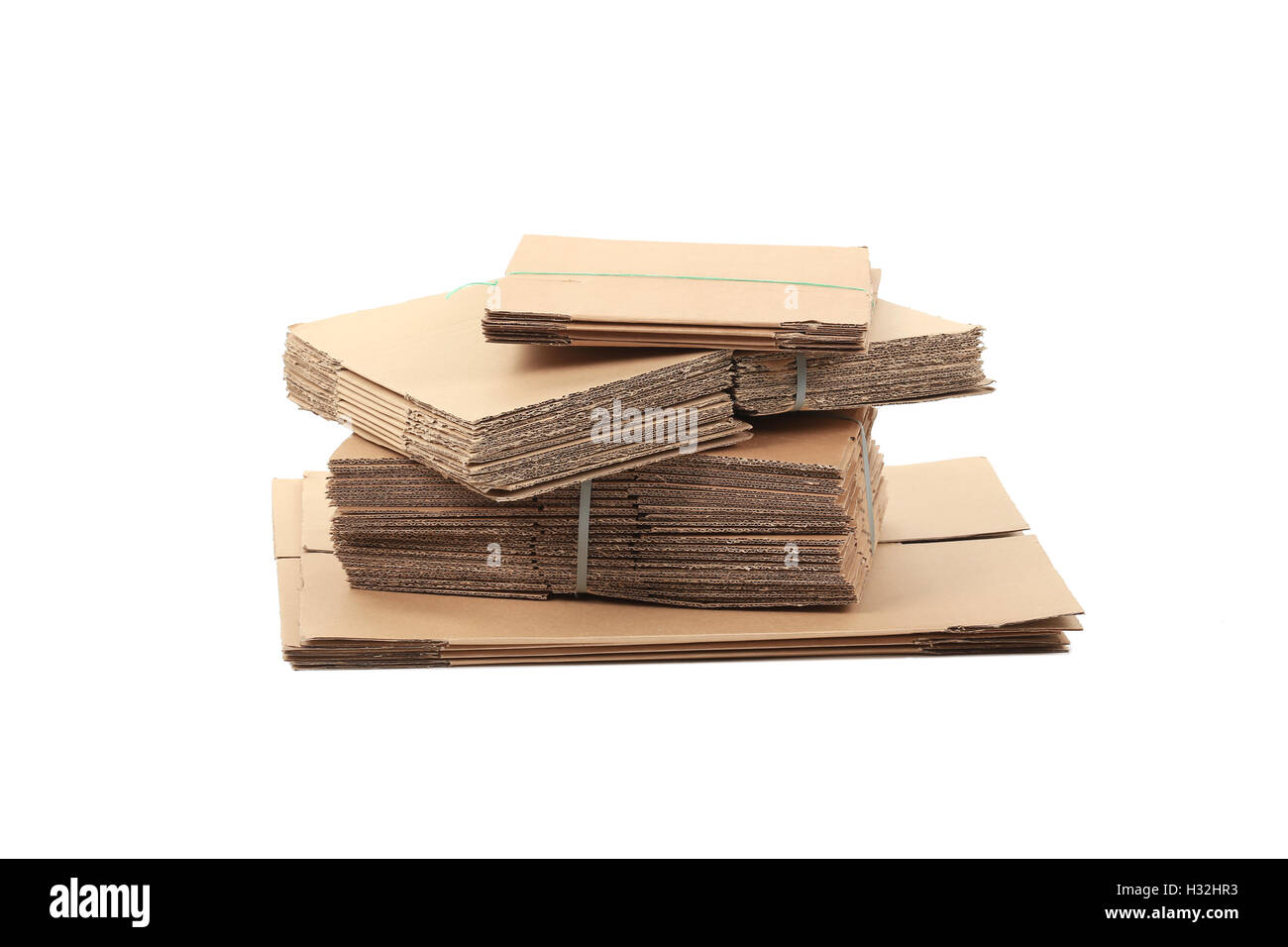 Cardboard closed in stack Stock Photo - Alamy