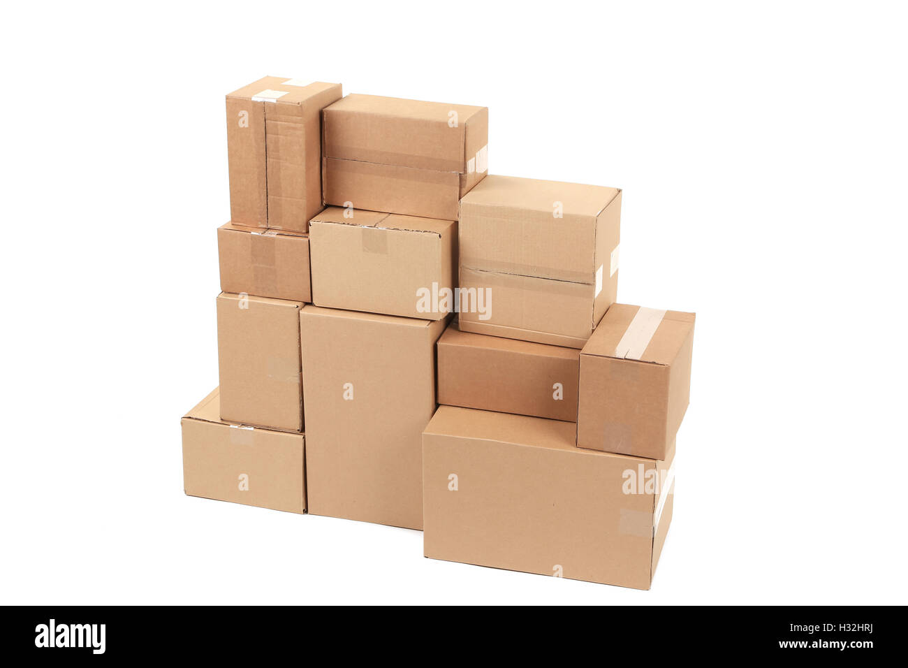Stacks of cardboard boxes Stock Photo - Alamy