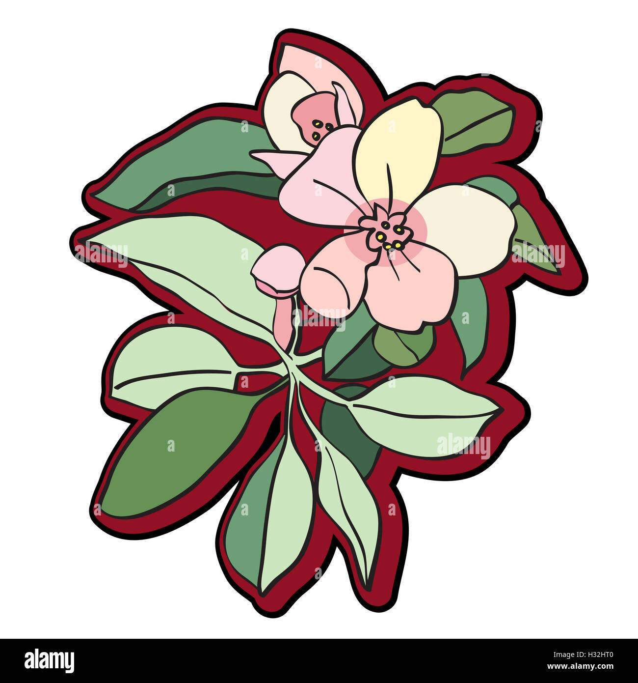 tree flower clipart Stock Photo - Alamy