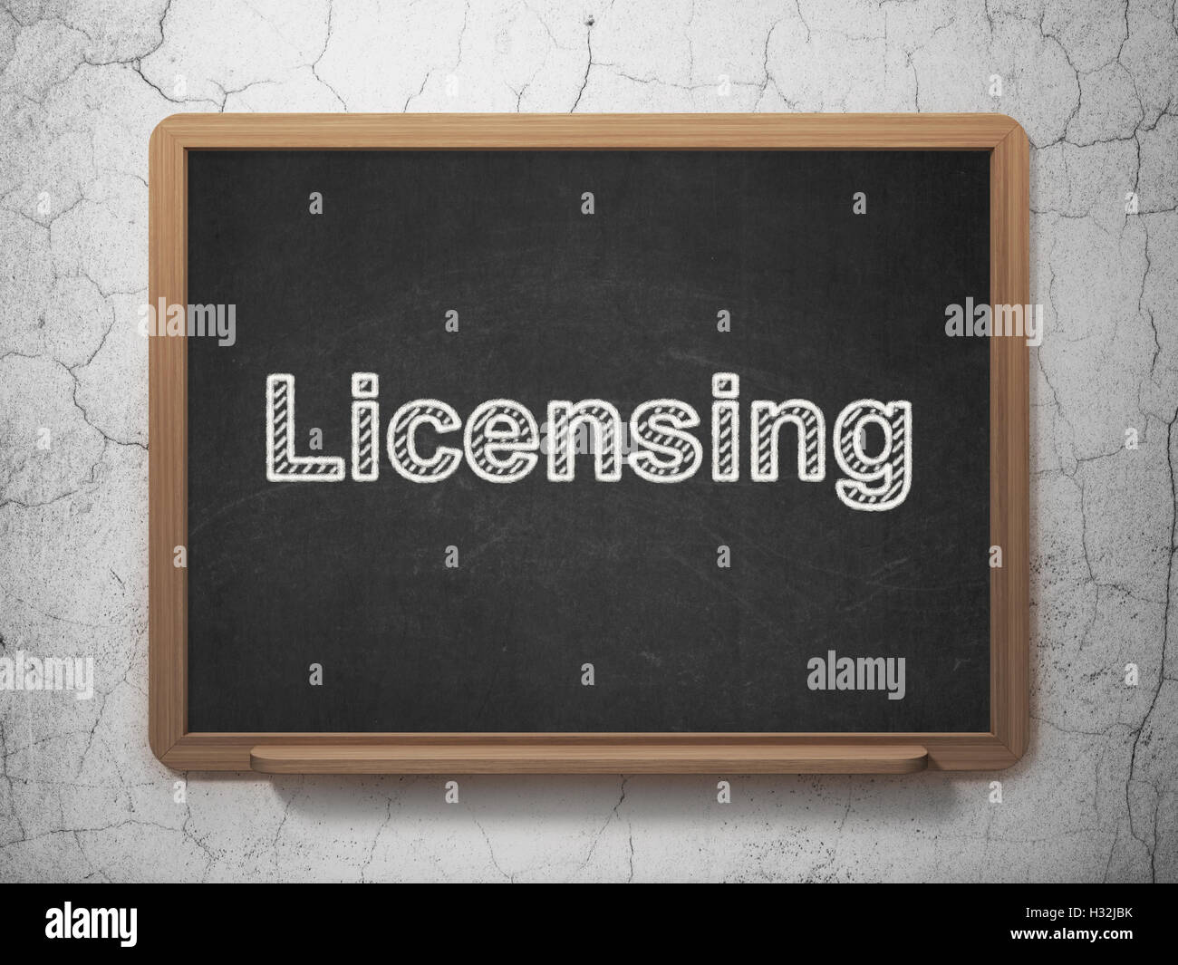Law concept: Licensing on chalkboard background Stock Photo - Alamy