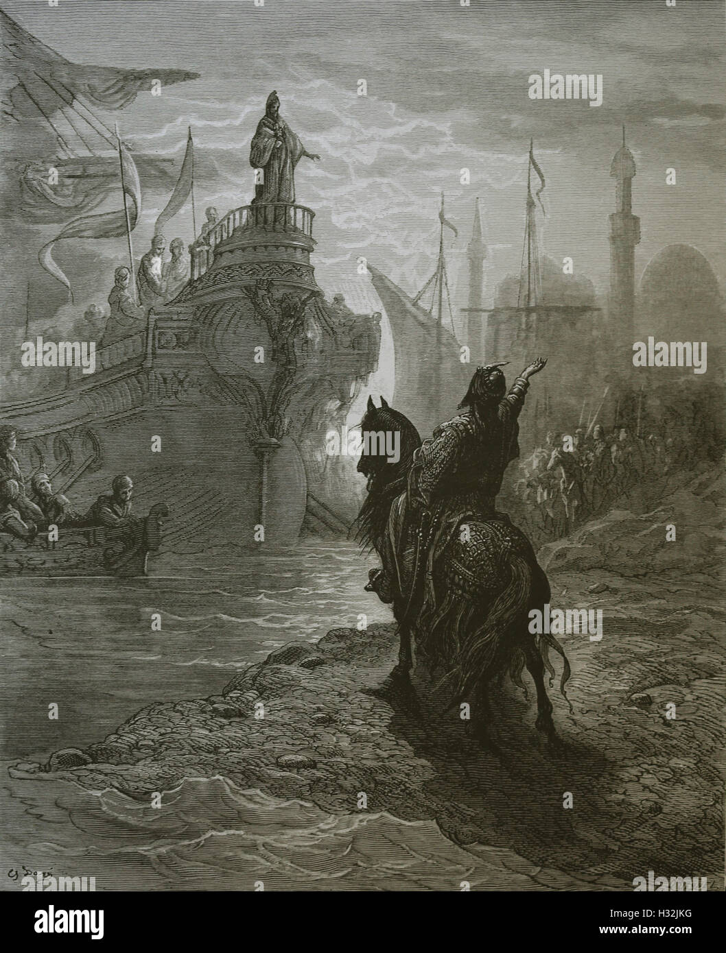 4th Crusader. The Greek nationalist Mourzoufle parleying with Doge of ...