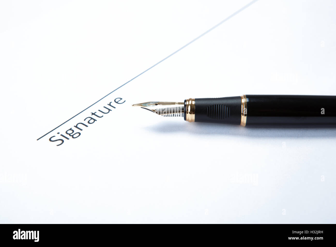 pen and signature Stock Photo - Alamy