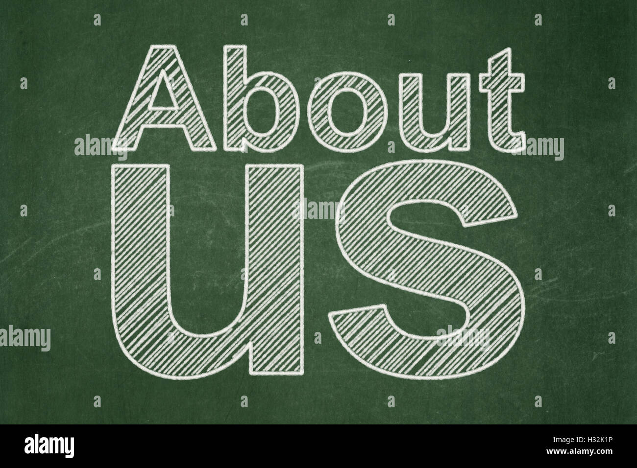Advertising concept: About Us on chalkboard background Stock Photo - Alamy