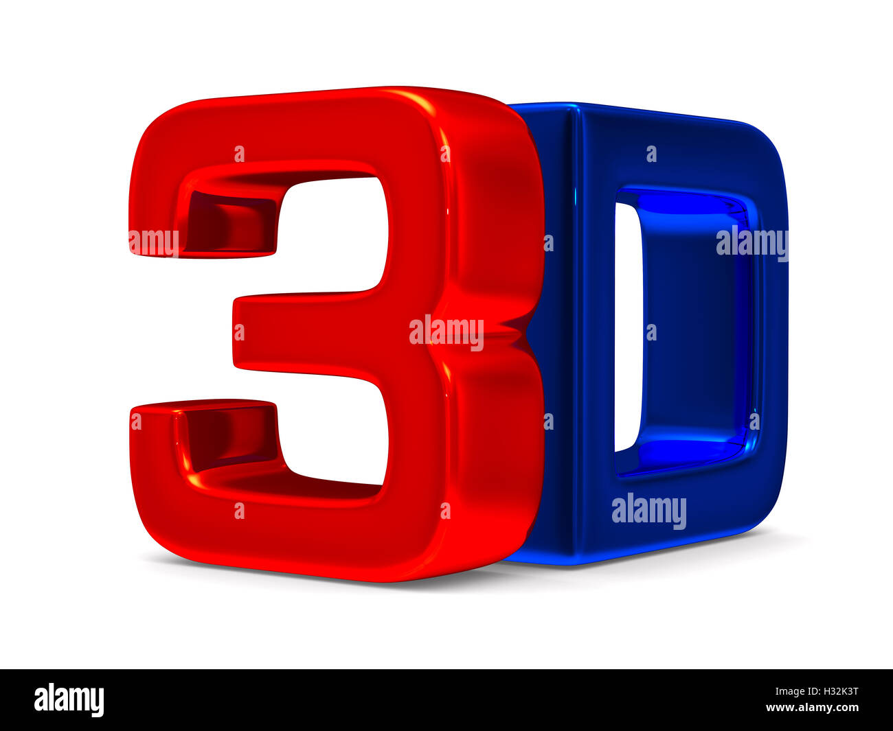 3D symbol on white background. Isolated image Stock Photo - Alamy