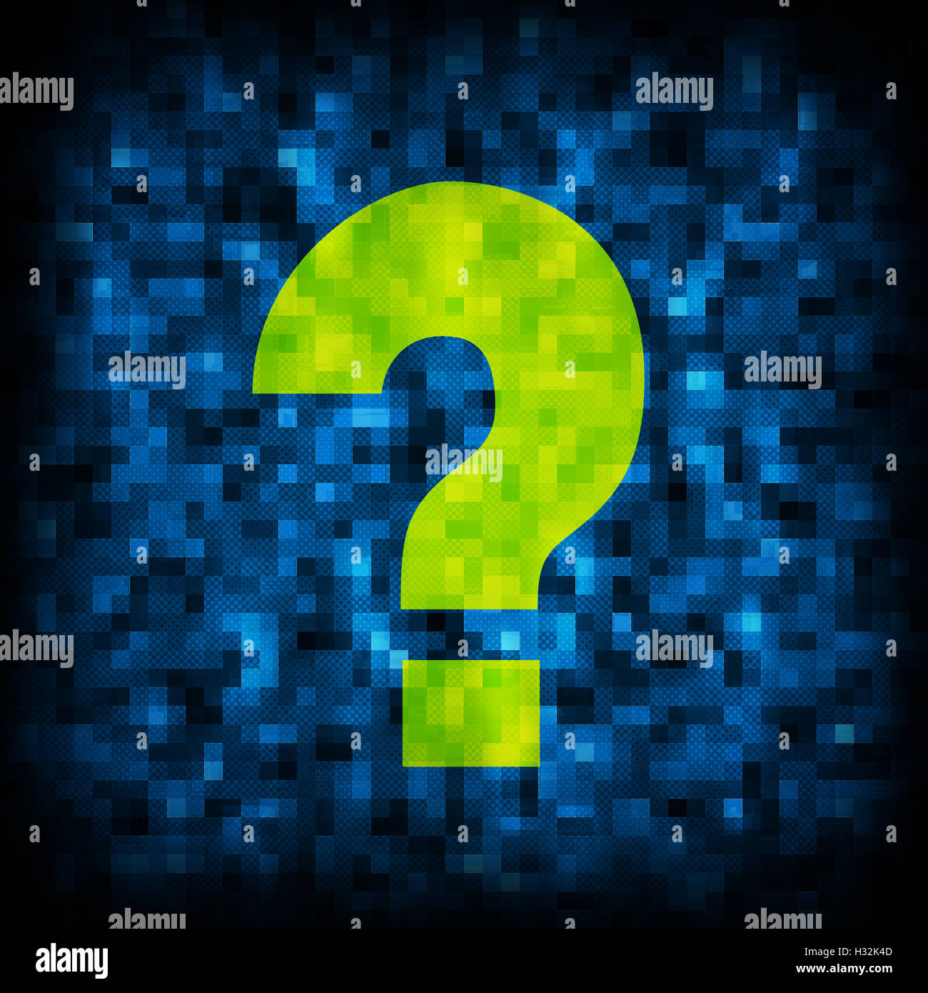 Binary code and question mark Stock Photo - Alamy