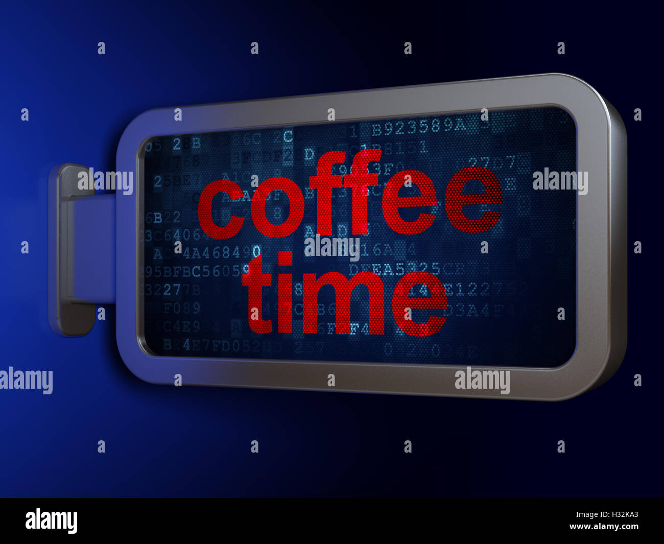Timeline concept: Coffee Time on billboard background Stock Photo - Alamy