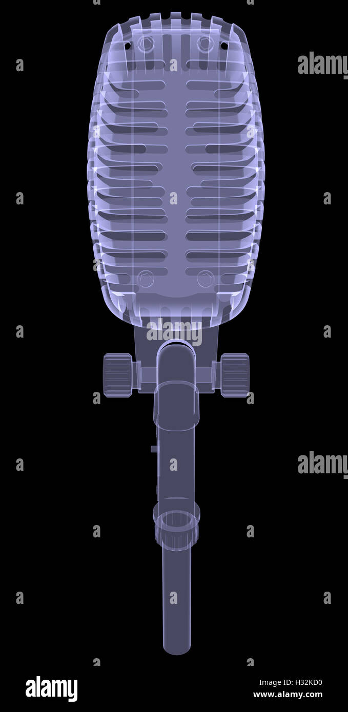 Studio microphone. X-ray render Stock Photo - Alamy