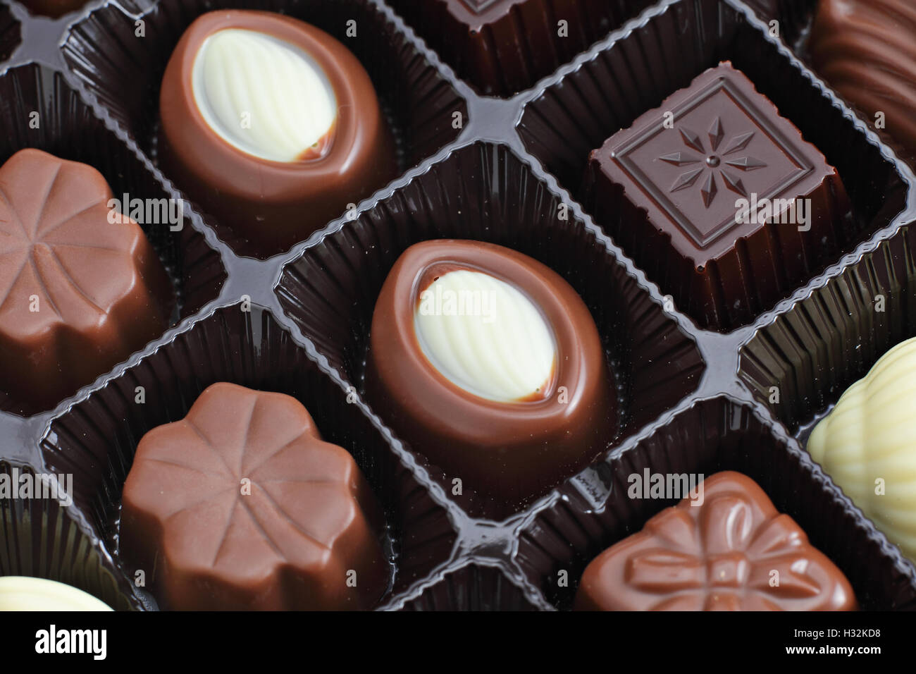 Assorted chocolate box Stock Photo - Alamy