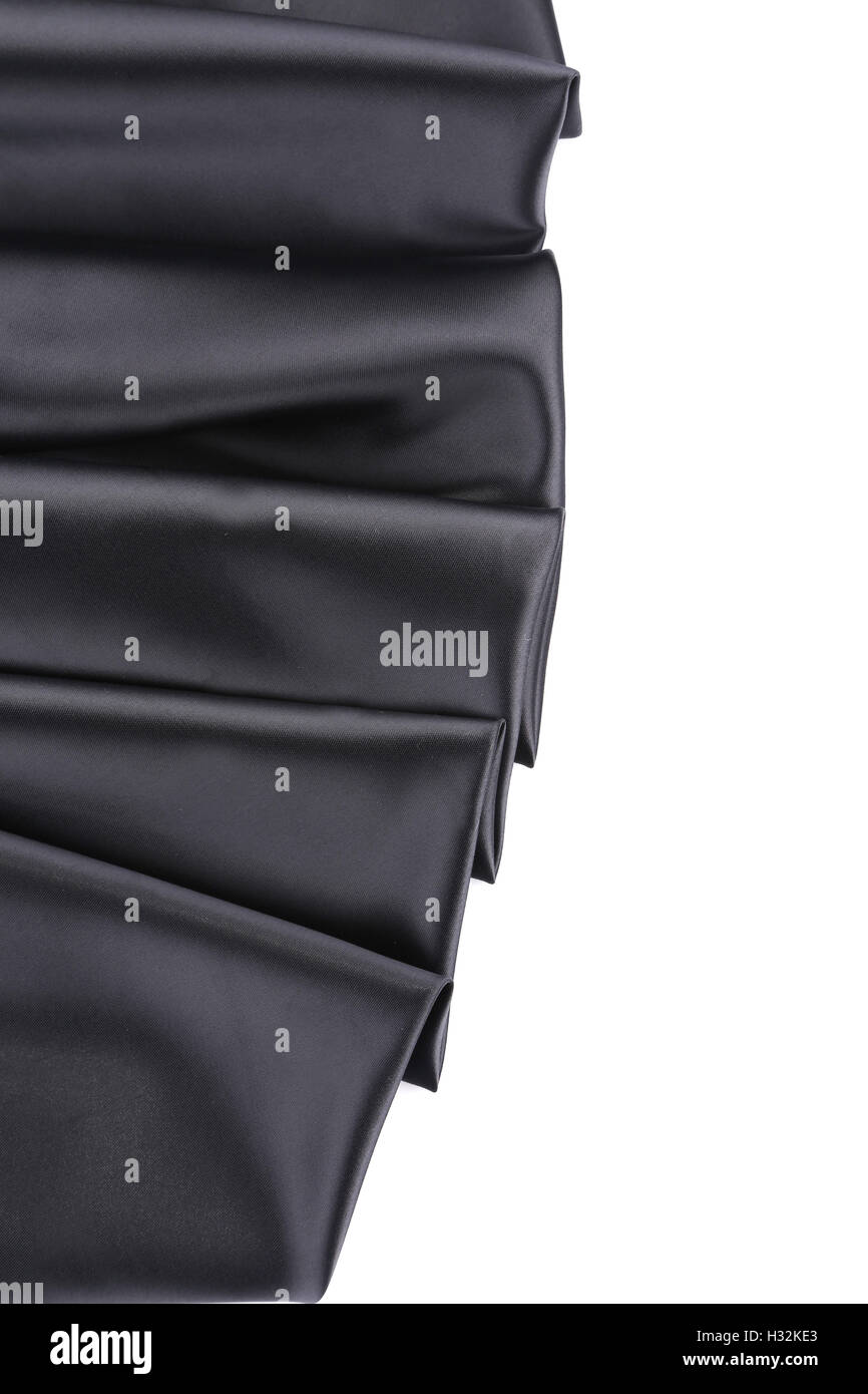 Black silk soft folds close up. Texture Stock Photo - Alamy