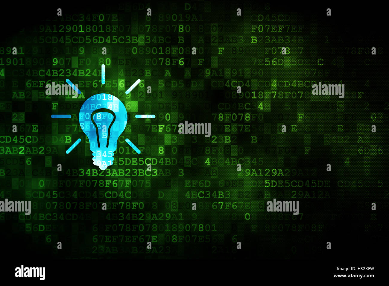 Business concept: Light Bulb on digital background Stock Photo - Alamy