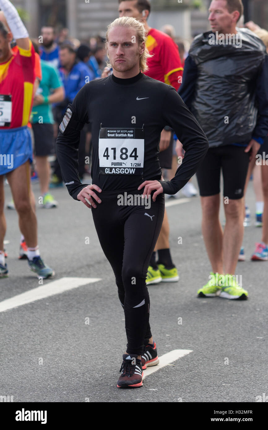 Runners on 10k and half Marathon during Great Scottish run in Glasgow ...