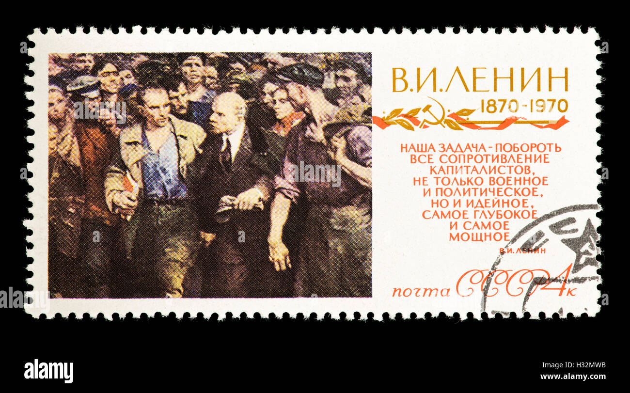 Postage stamp from the Soviet Union depicting the F. Modorov painting ...