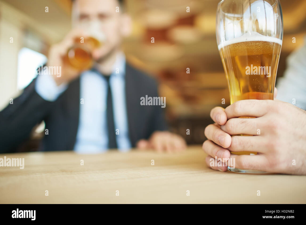 Nice evening at pub Stock Photo - Alamy