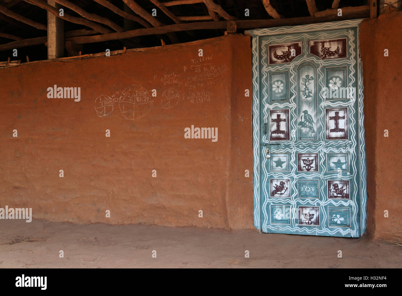 GAMIT TRIBE, A traditional tribal House, Mandal Village, Gujarat, India ...