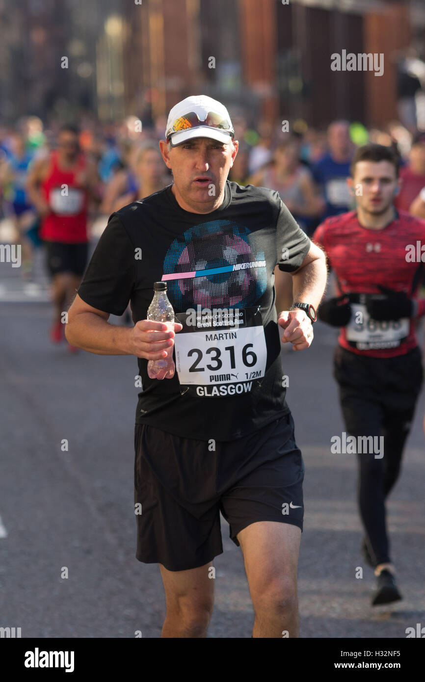 Runners on 10k and half Marathon during Great Scottish run in Glasgow ...