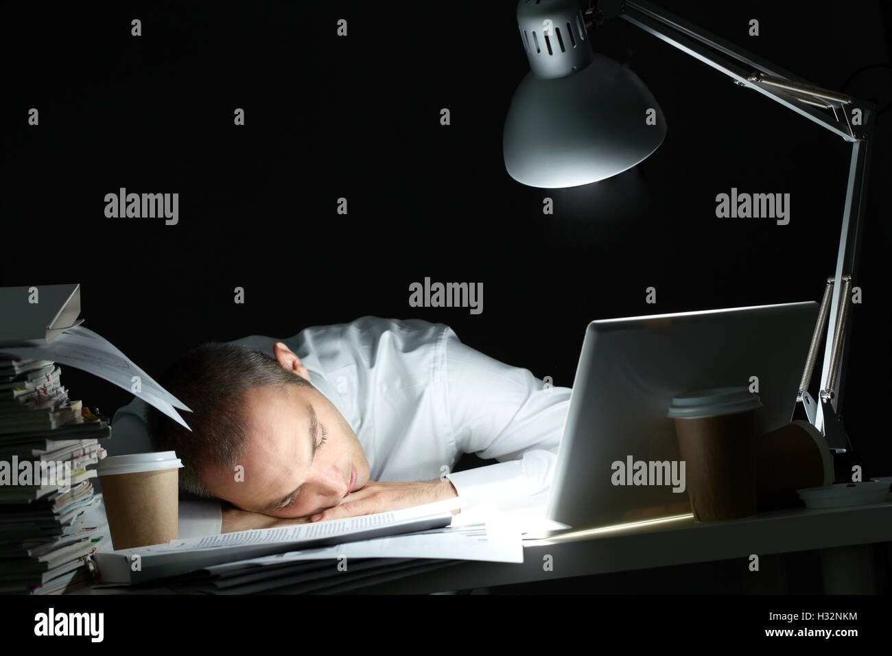 Working till night Stock Photo - Alamy