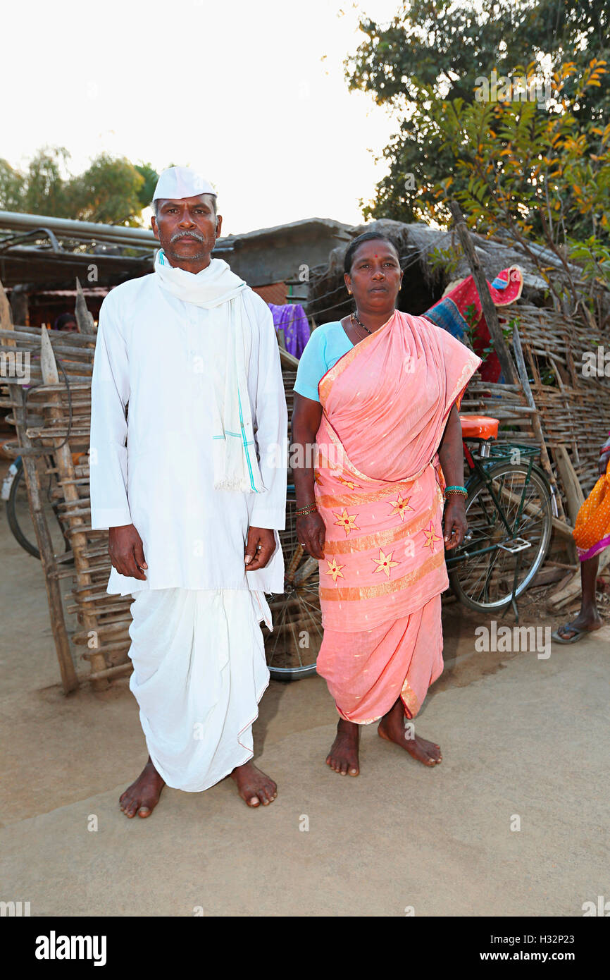 Couple, KOYA TRIBE, Mendilekha village, Taluka Dhanora, Dist ...