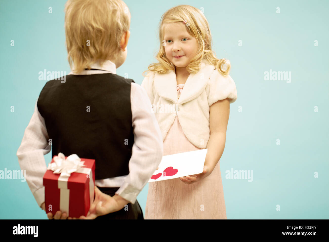 Boy girl letter hi-res stock photography and images - Alamy