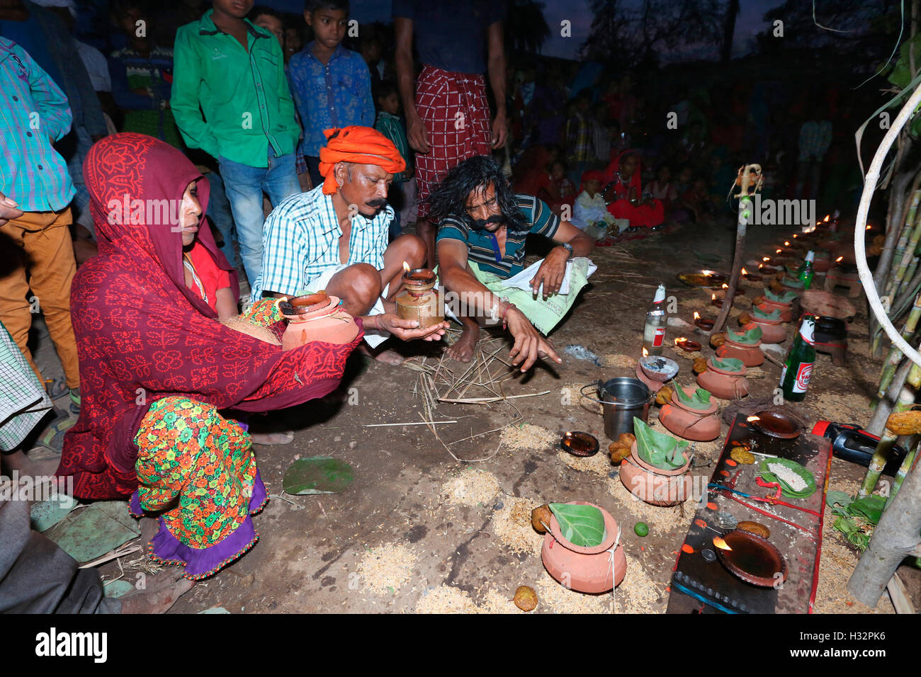 Pithora Ceremony rituals, RATHAWA TRIBE, Chiliyawat Village, District ...