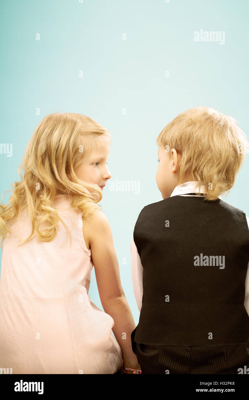 Kids romance boy and girl hi-res stock photography and images - Alamy