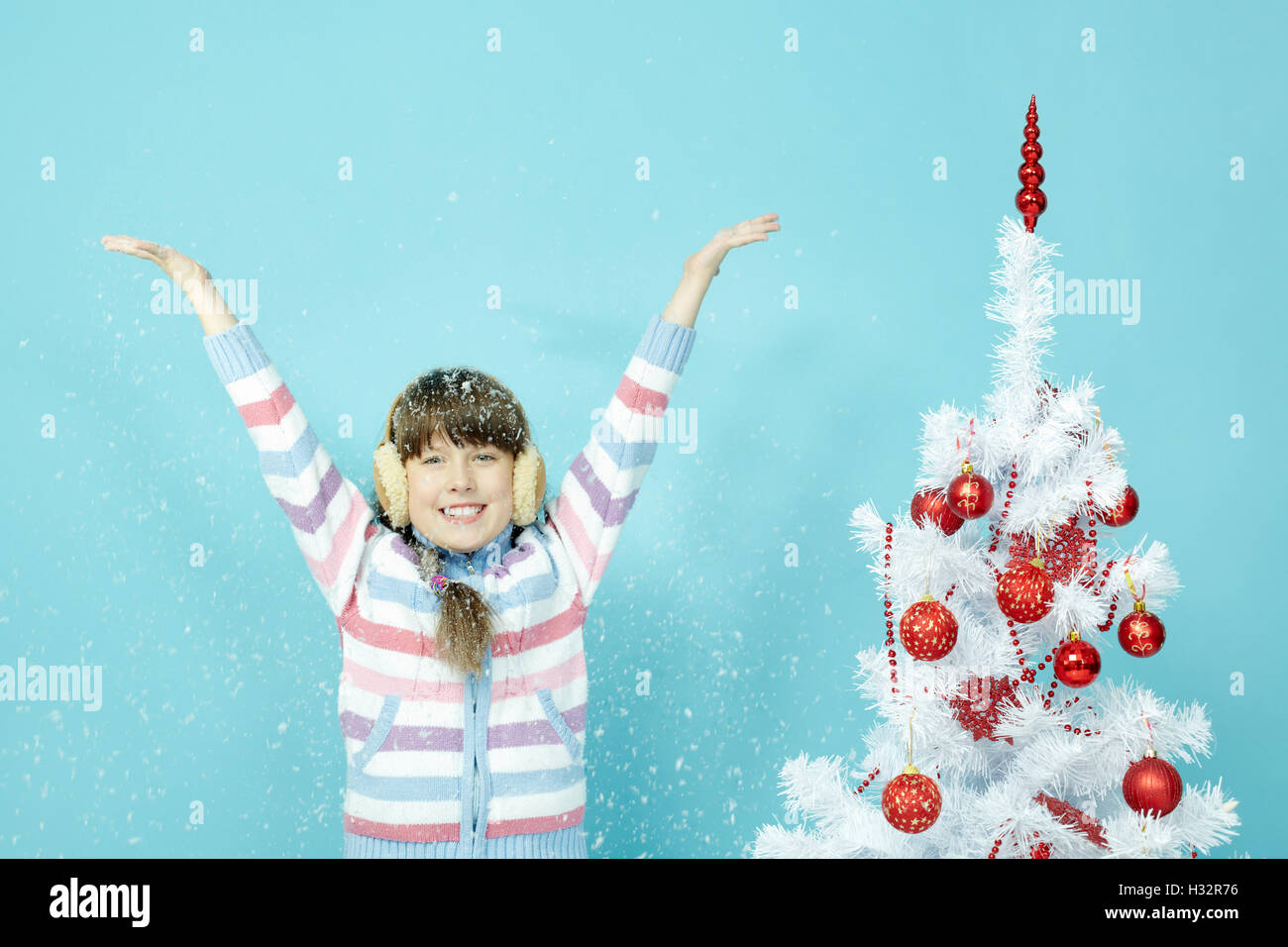 Kid girl jump throwing up hi-res stock photography and images - Alamy