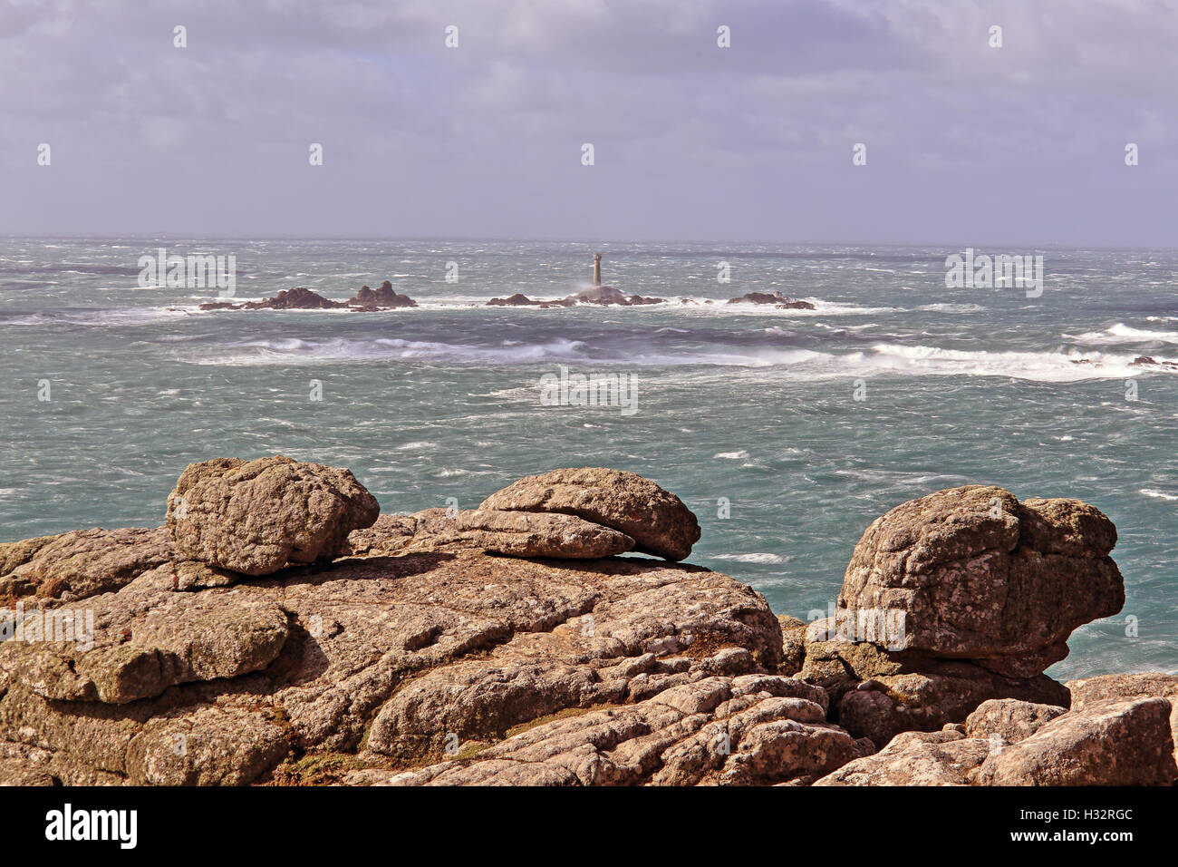Longships Lighthouse Storm High Resolution Stock Photography and Images ...