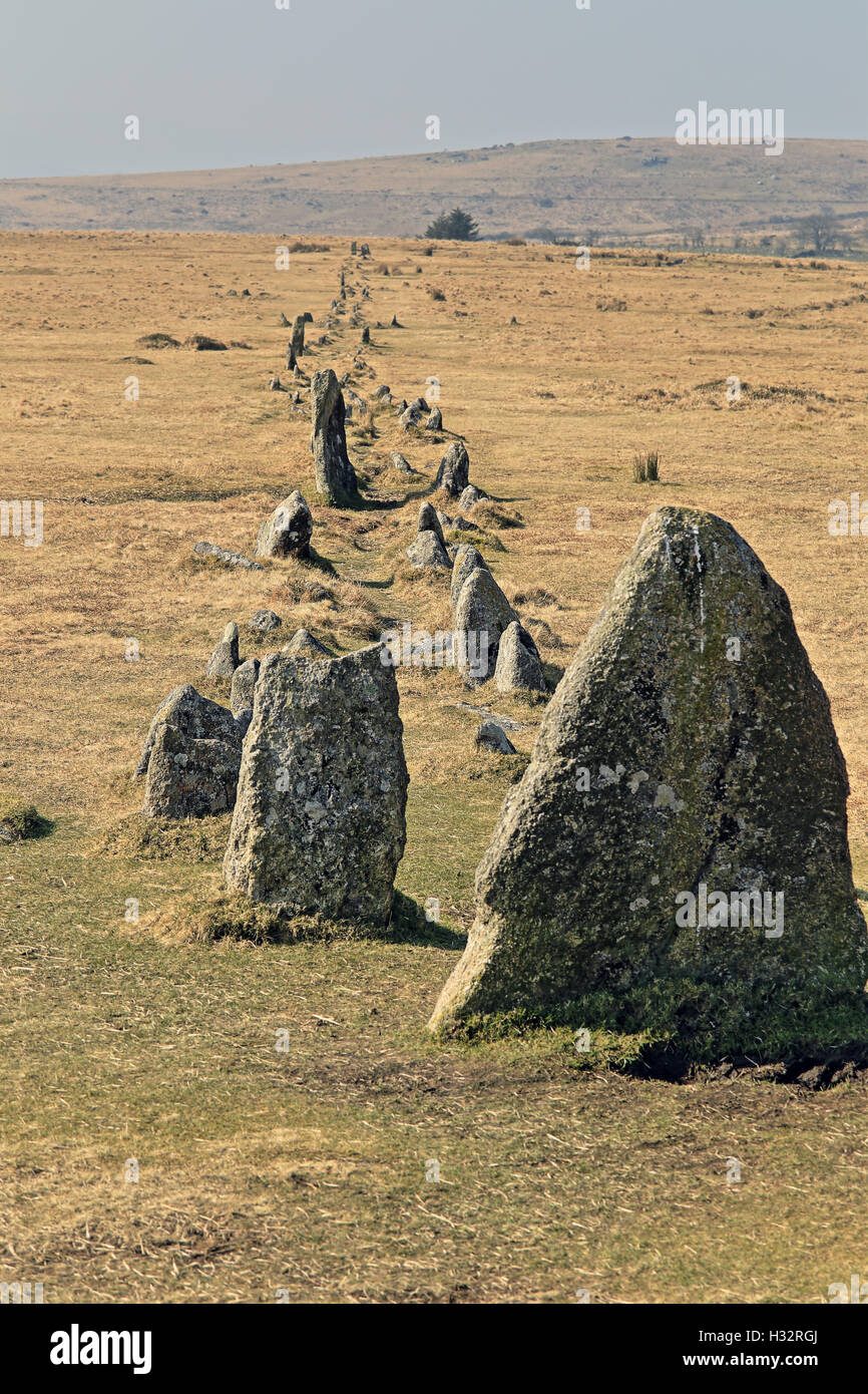 Merrivale dartmoor neolithic hdr hi-res stock photography and images ...