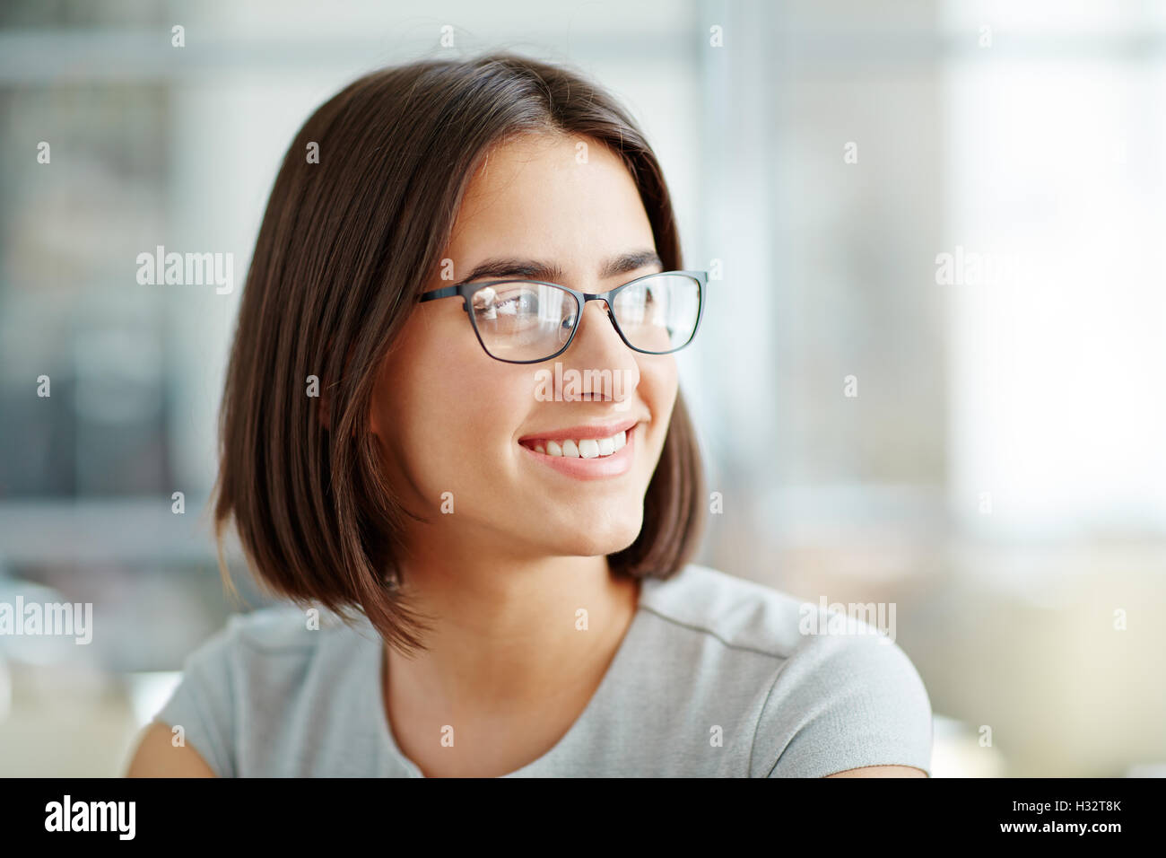 Beautiful woman in glasses portrait hi-res stock photography and images ...