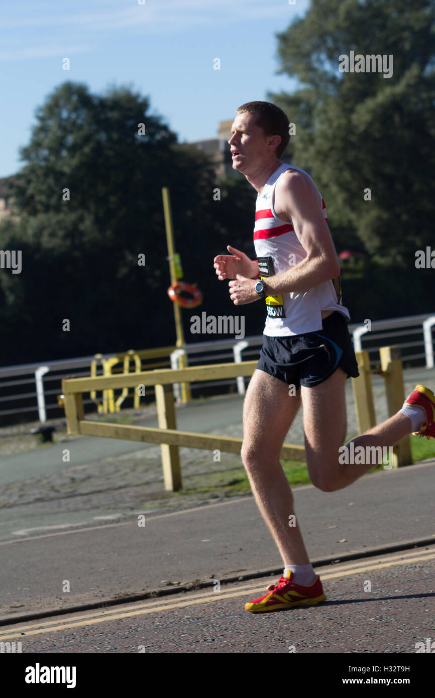 Runners on 10k and half Marathon during Great Scottish run in Glasgow ...