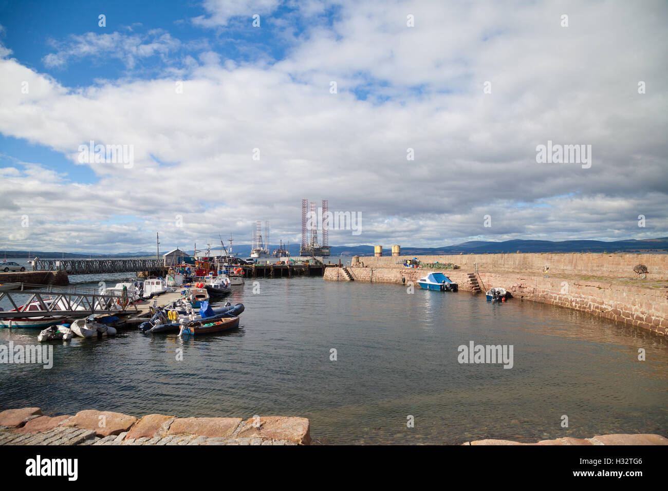 Cromarty Harbour, Cromarty, Ross and Cromarty, Scotland, United Kingdom ...