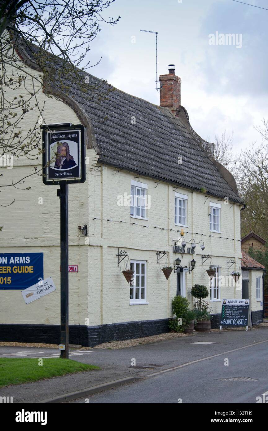 Addison Arms a public house in Glatton, Cambridgeshire, UK Stock Photo ...