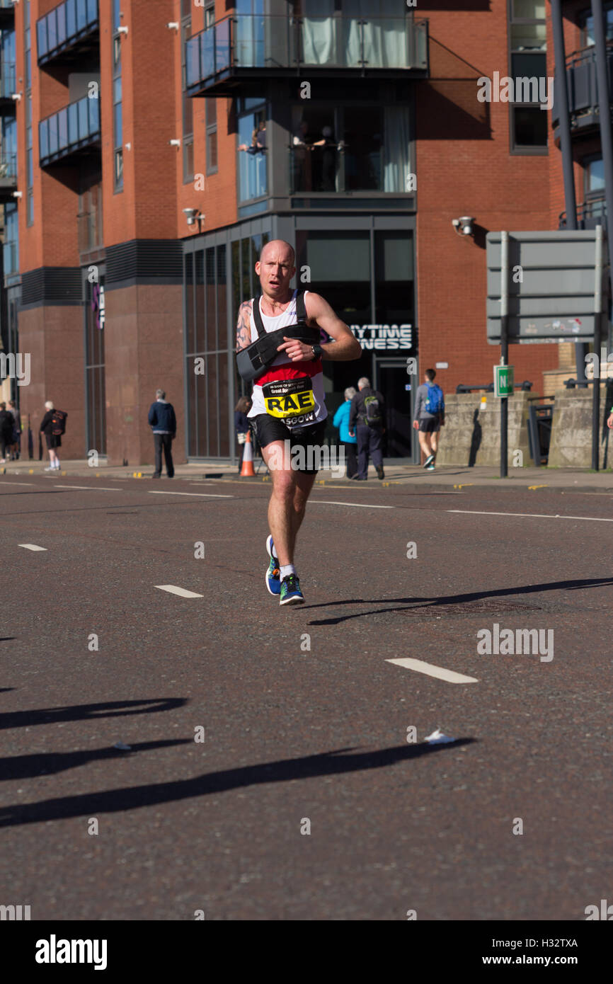 Runners on 10k and half Marathon during Great Scottish run in Glasgow ...