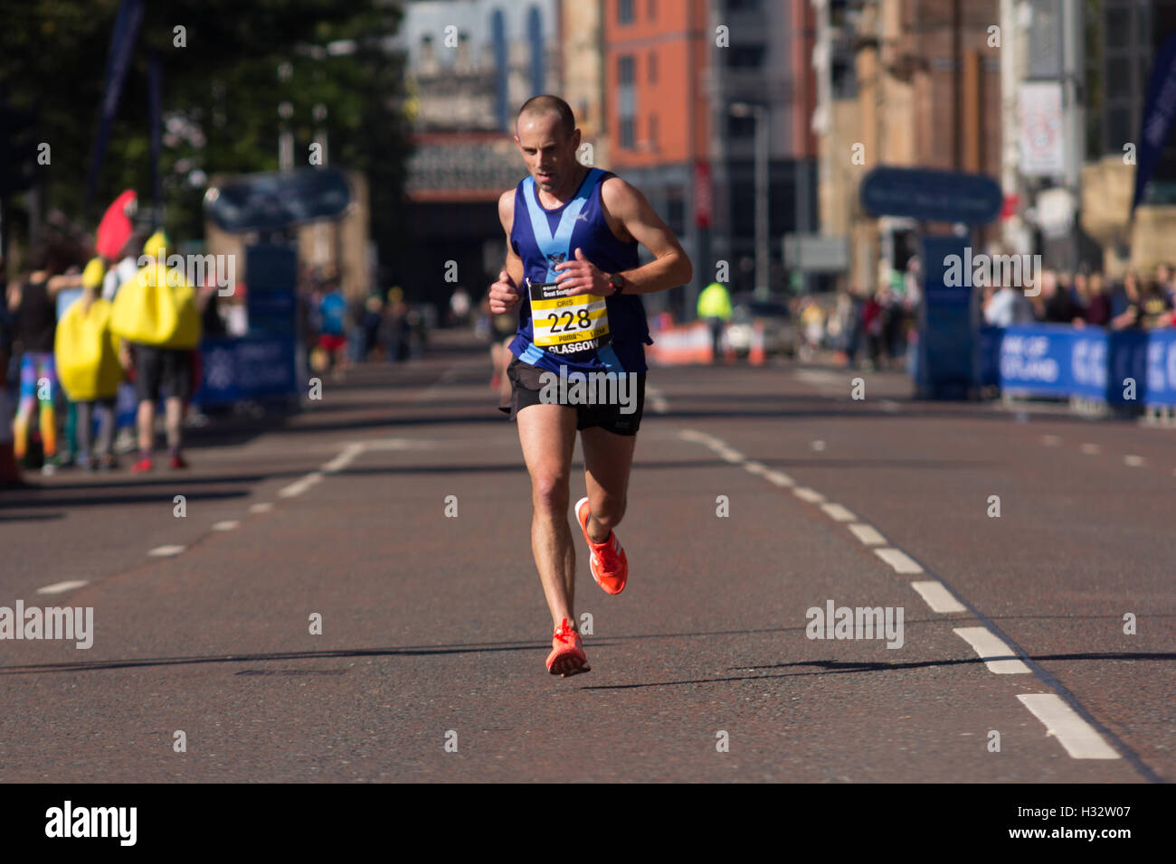 Runners on 10k and half Marathon during Great Scottish run in Glasgow ...
