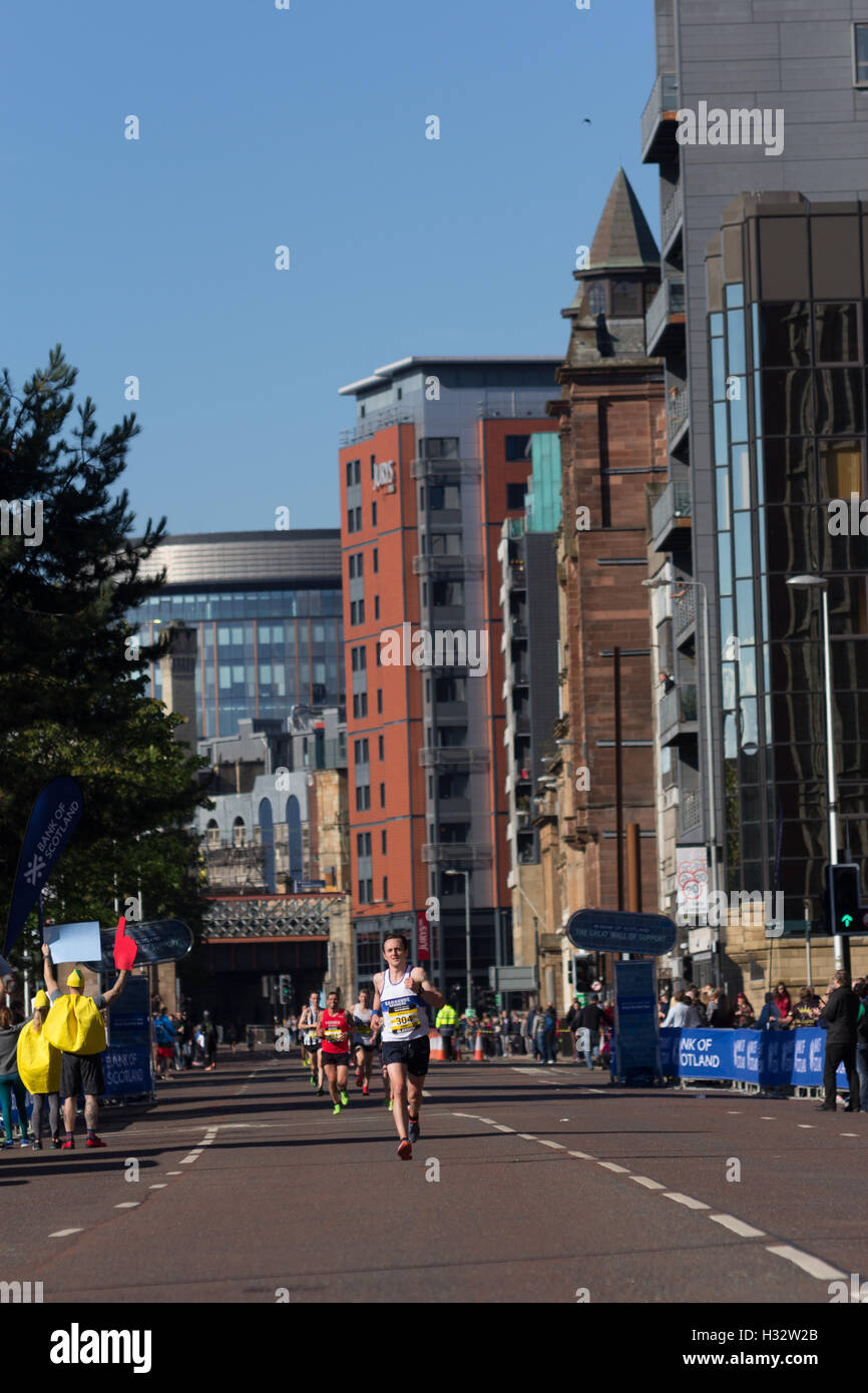 Runners on 10k and half Marathon during Great Scottish run in Glasgow ...