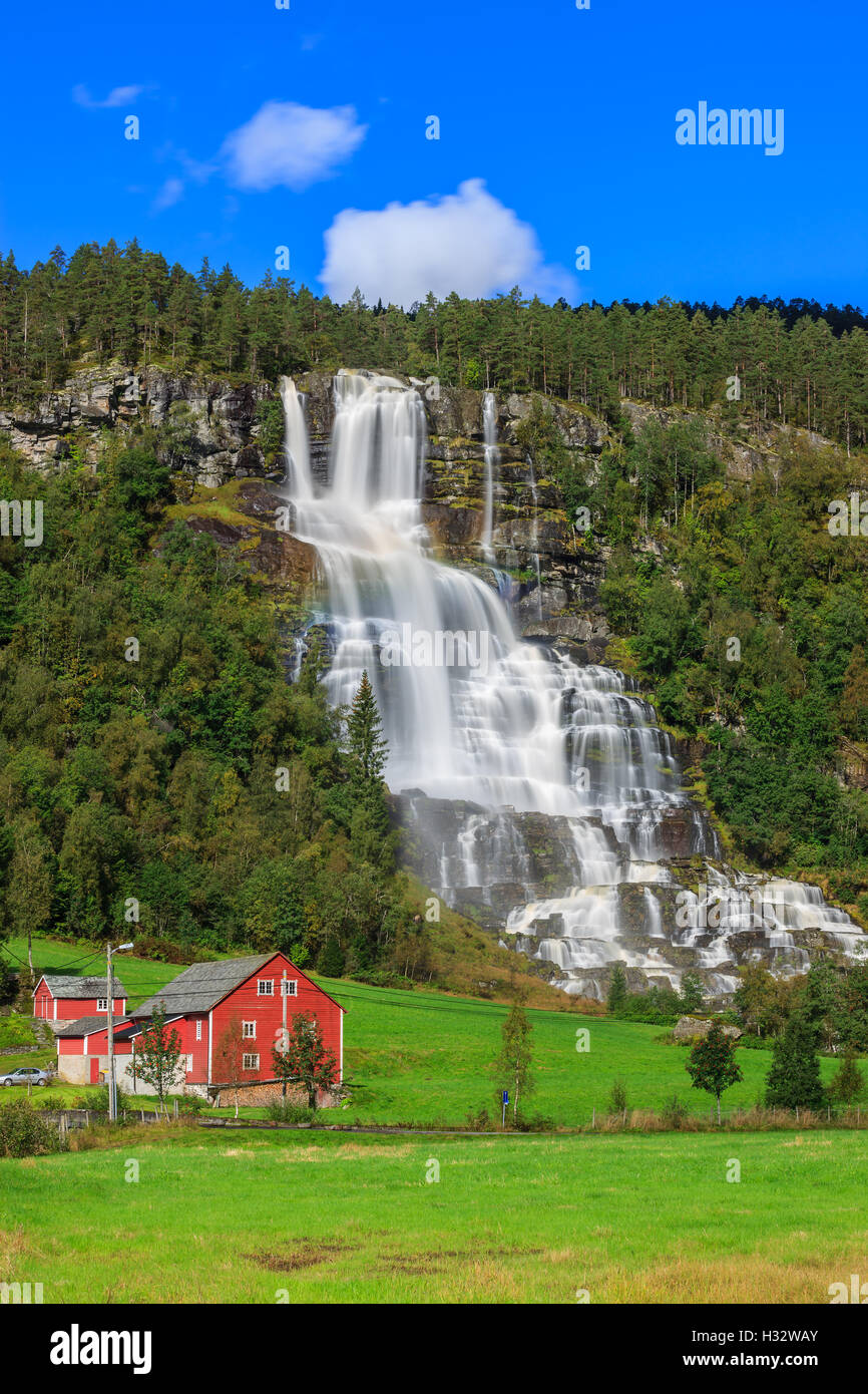 Tvindefossen (also written Tvinnefossen; also called Trollafossen) is a ...