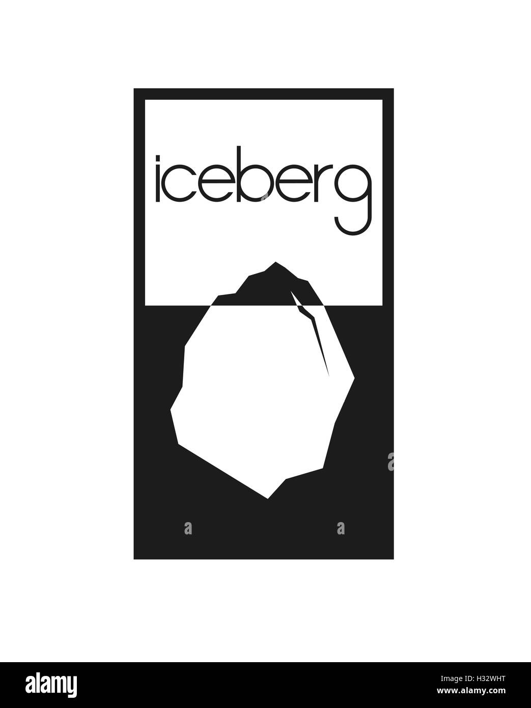 Iceberg logo. Isolated on white iceberg icon illustration. Vector Stock ...