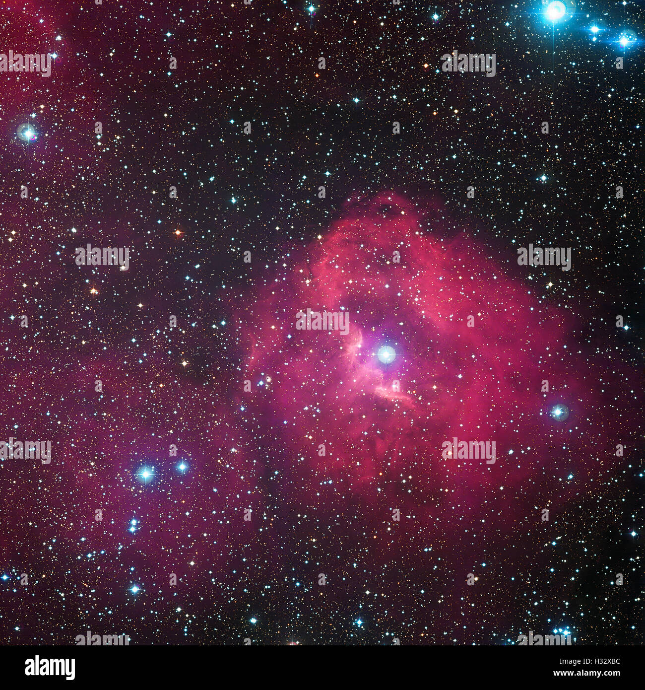 Cloud of hydrogen and newborn stars called Gum 41 Stock Photo - Alamy