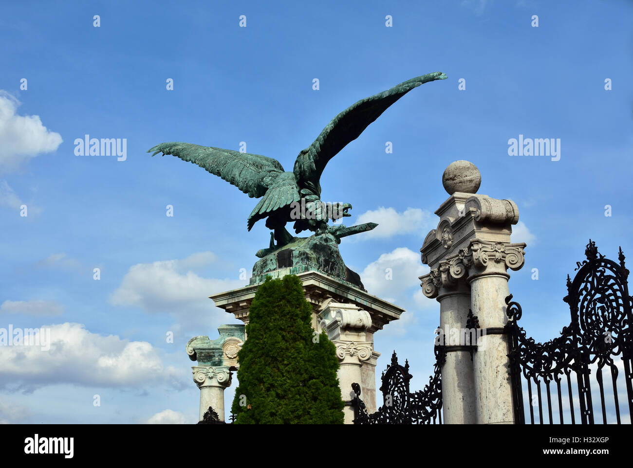 Statue hungarian turul bird sword hi-res stock photography and images ...